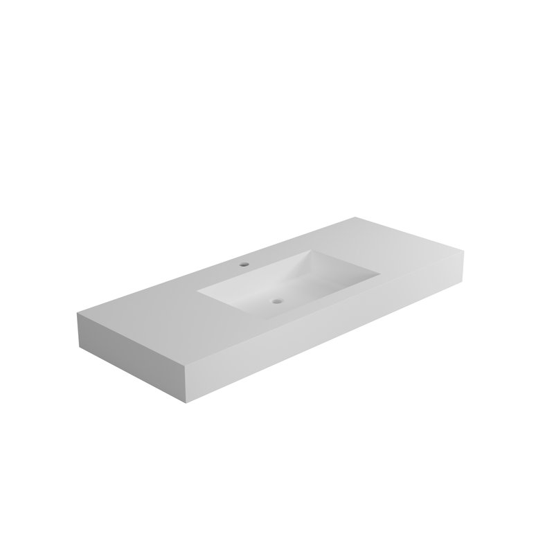 BURDOCK Matte White Solid surface Basin | Wayfair
